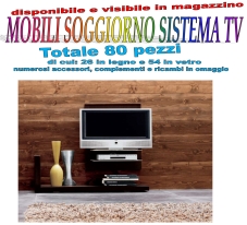 Vendita stock mobili soggiorno porta TV 80 pezzi